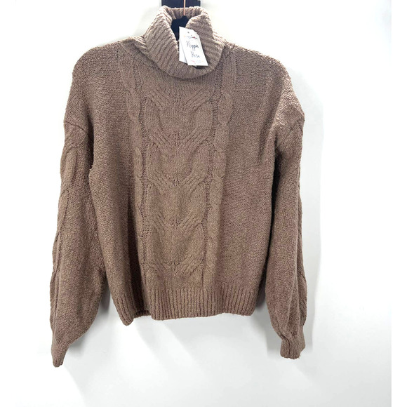 Hippie Rose | Sweaters | Hippie Rose Cable Knit Moc Neck Sweater Light ...